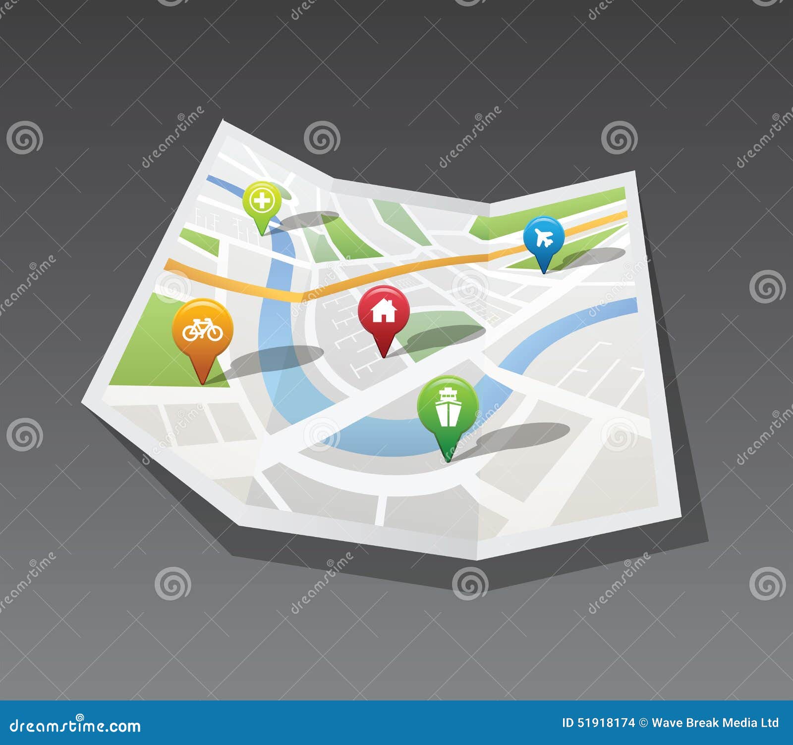 Map of Urban Infrastructure Vector Stock Vector - Illustration of ...