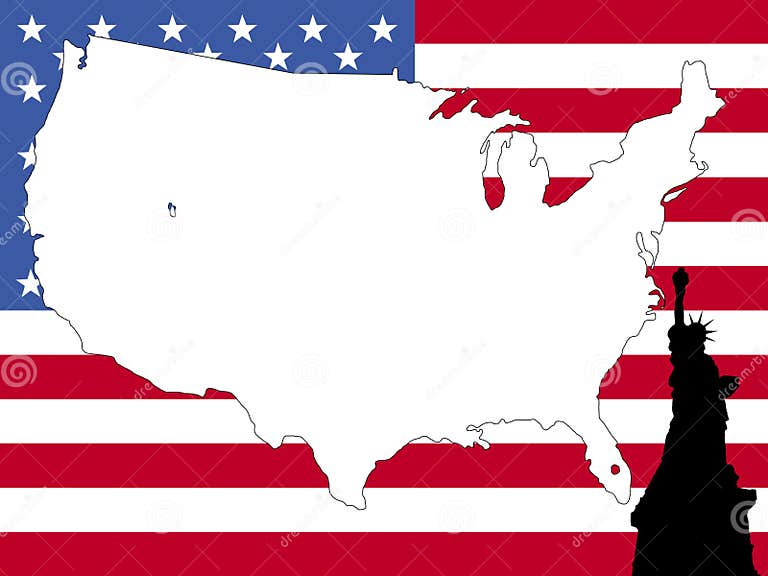 Map of USA background stock vector. Illustration of skyscraper - 2828629