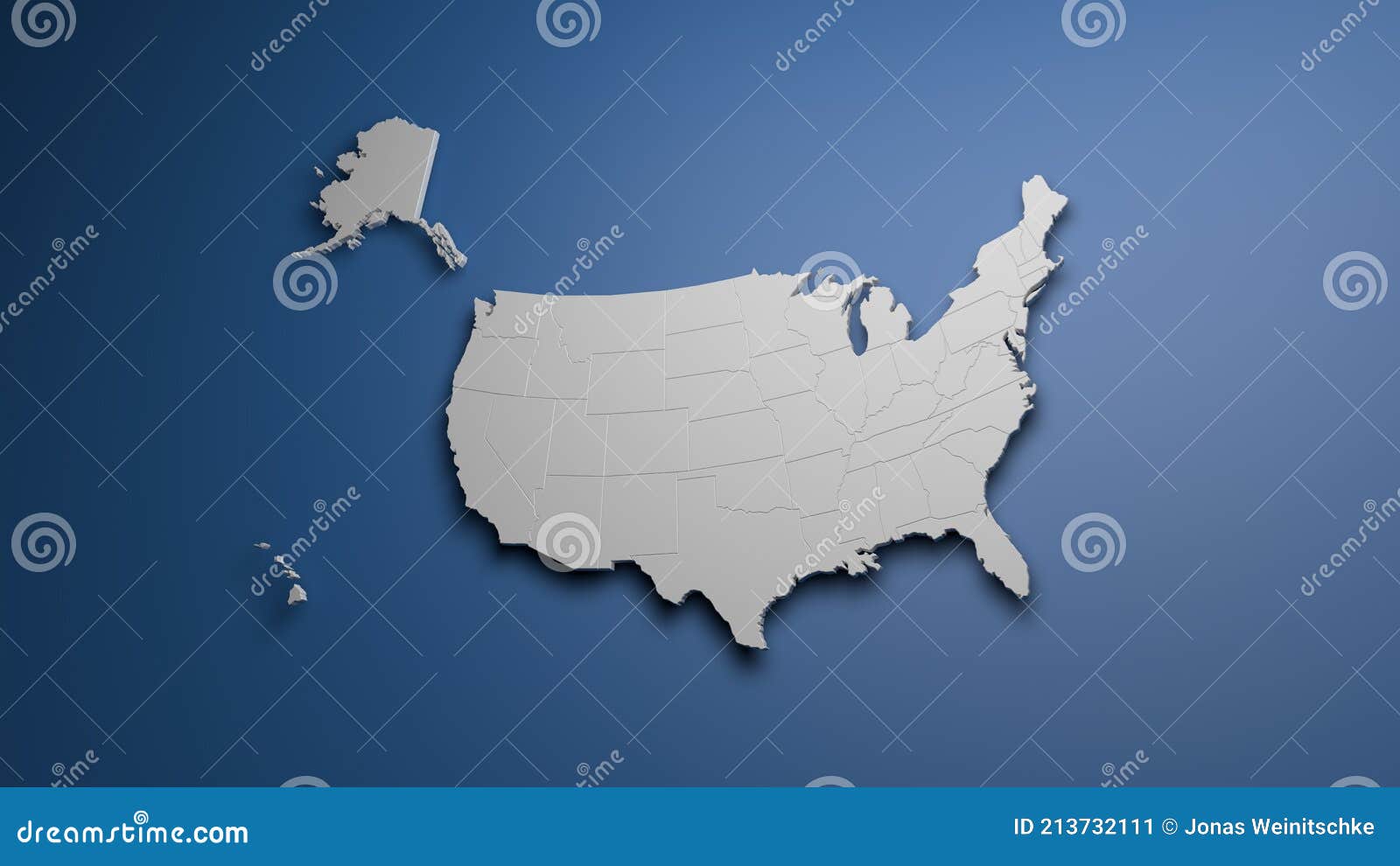 Map of the USA on Blue Background Stock Illustration - Illustration of ...
