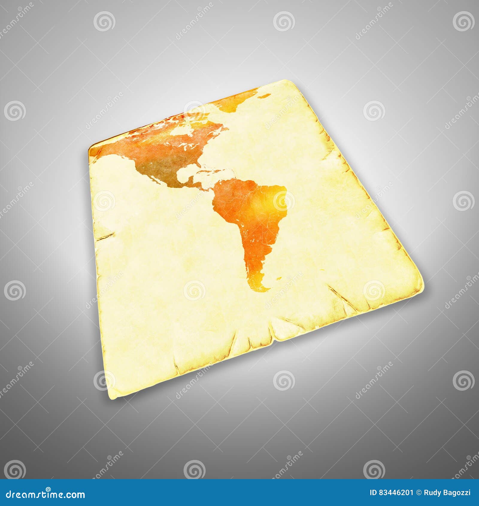 Ancient Damaged Treasure Map Hidden In The Forest Vector Illustration ...