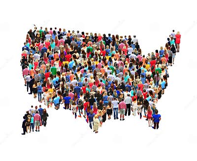 Map of USA with People Isolated Editorial Stock Photo - Image of ...