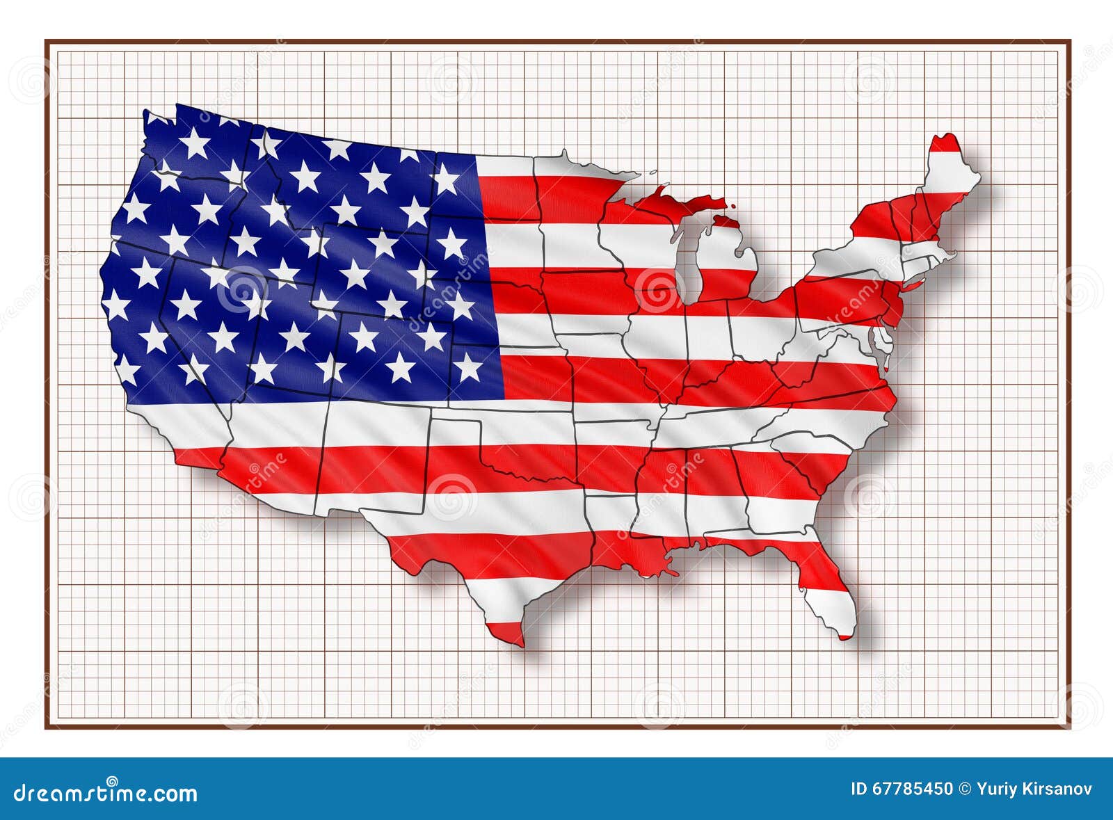 Map of USA stock illustration. Illustration of search - 67785450