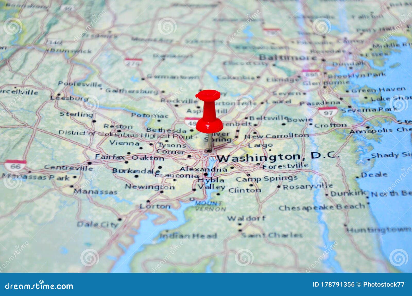The Map of the USA - Washington Stock Photo - Image of geographic ...