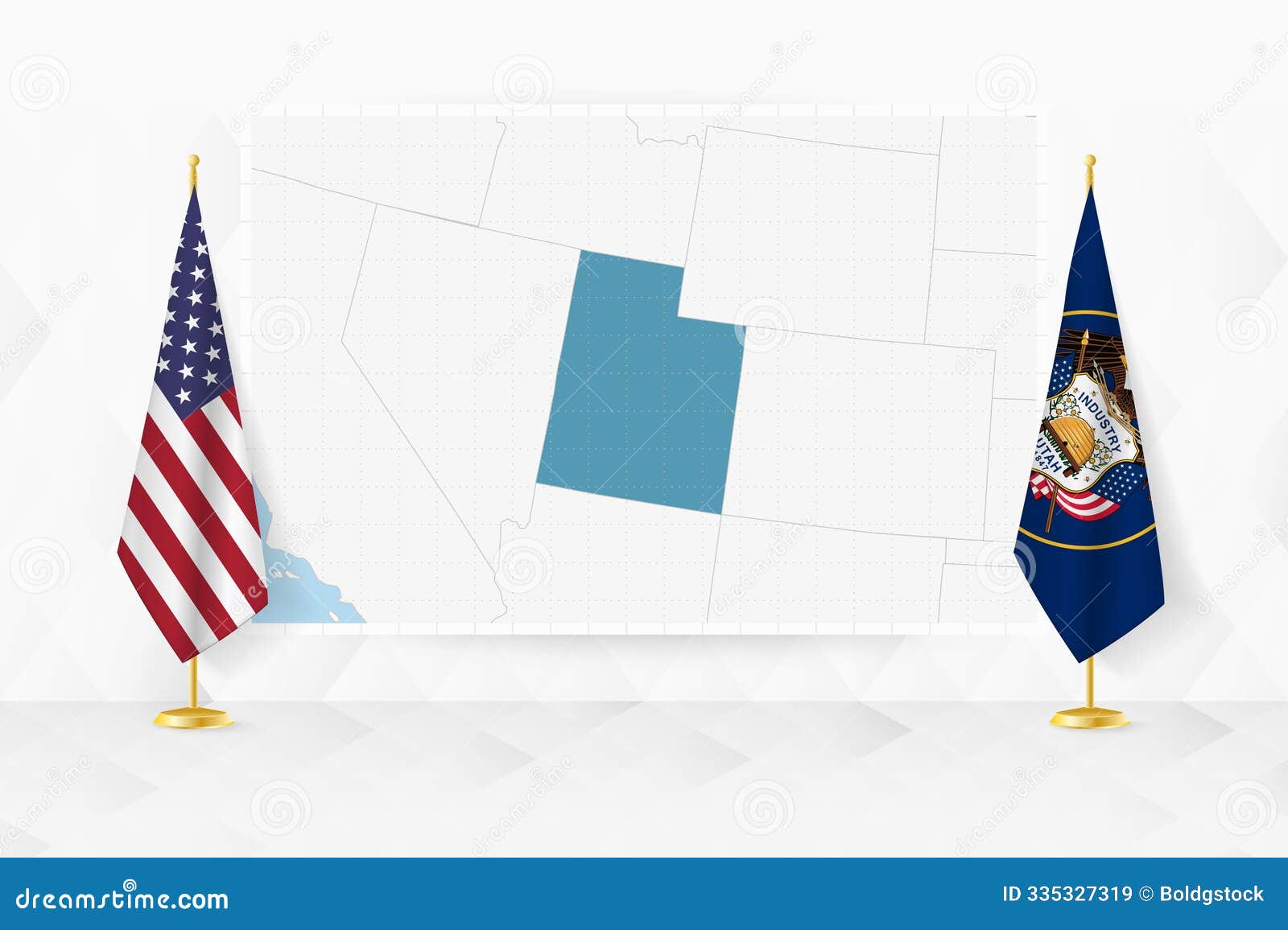 Flag Stand Cartoon Vector | CartoonDealer.com #32142793