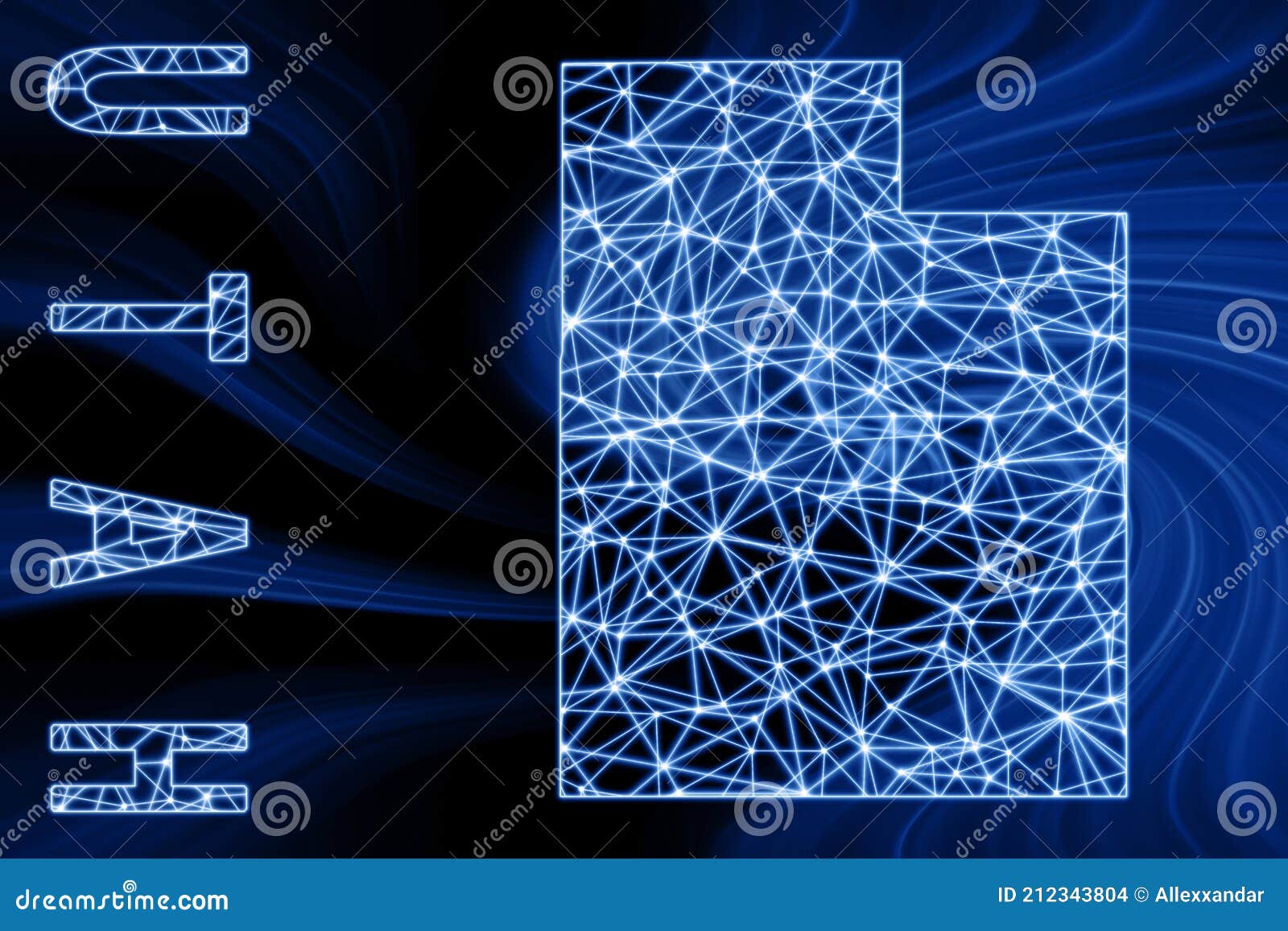 Utah Line Art Map Vector Illustration | CartoonDealer.com #105386708