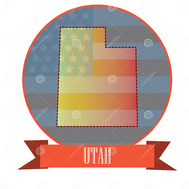 Map of Utah State. Vector Illustration Decorative Design Stock Vector ...