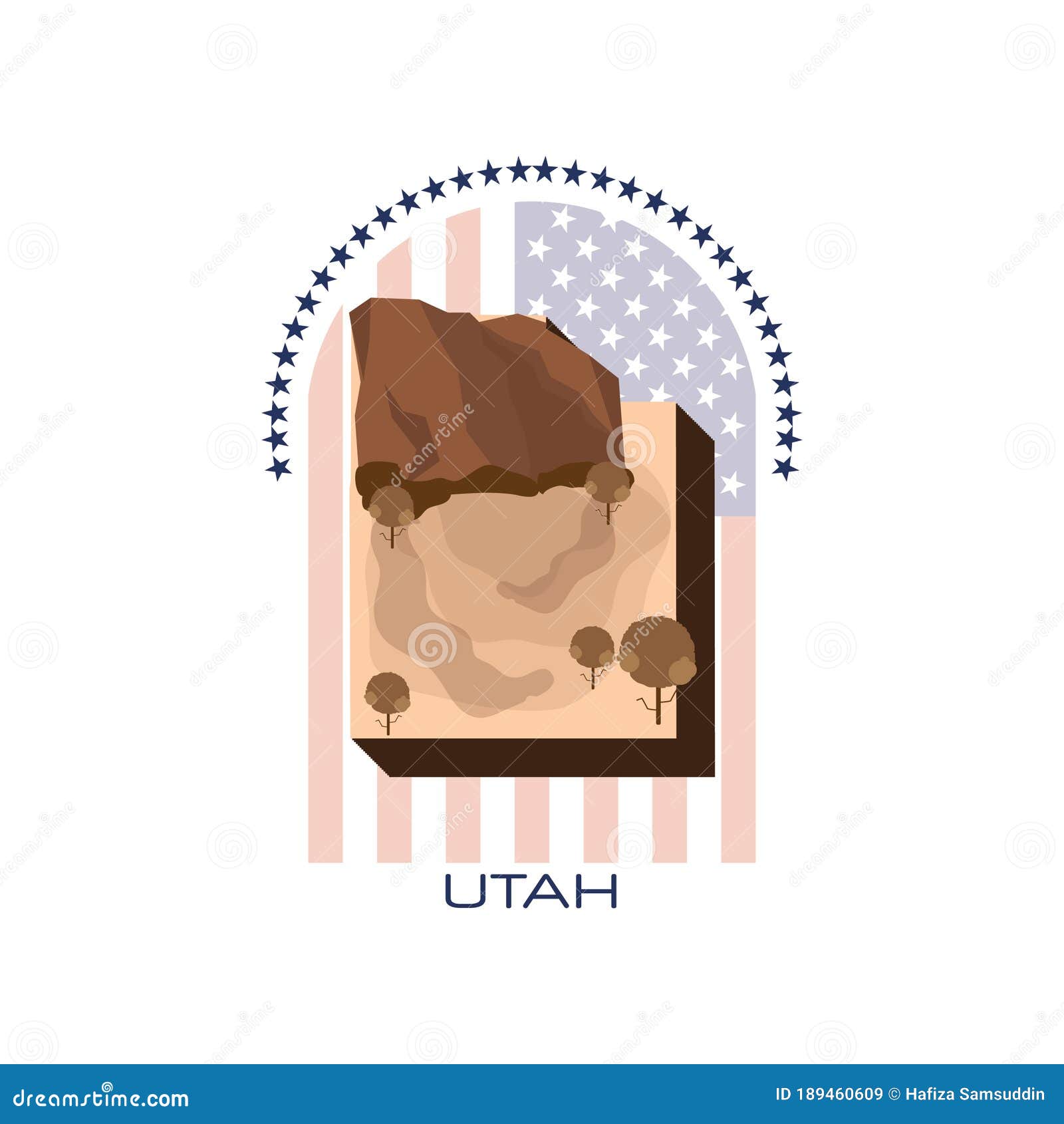 Map of Utah State. Vector Illustration Decorative Design Stock Vector ...
