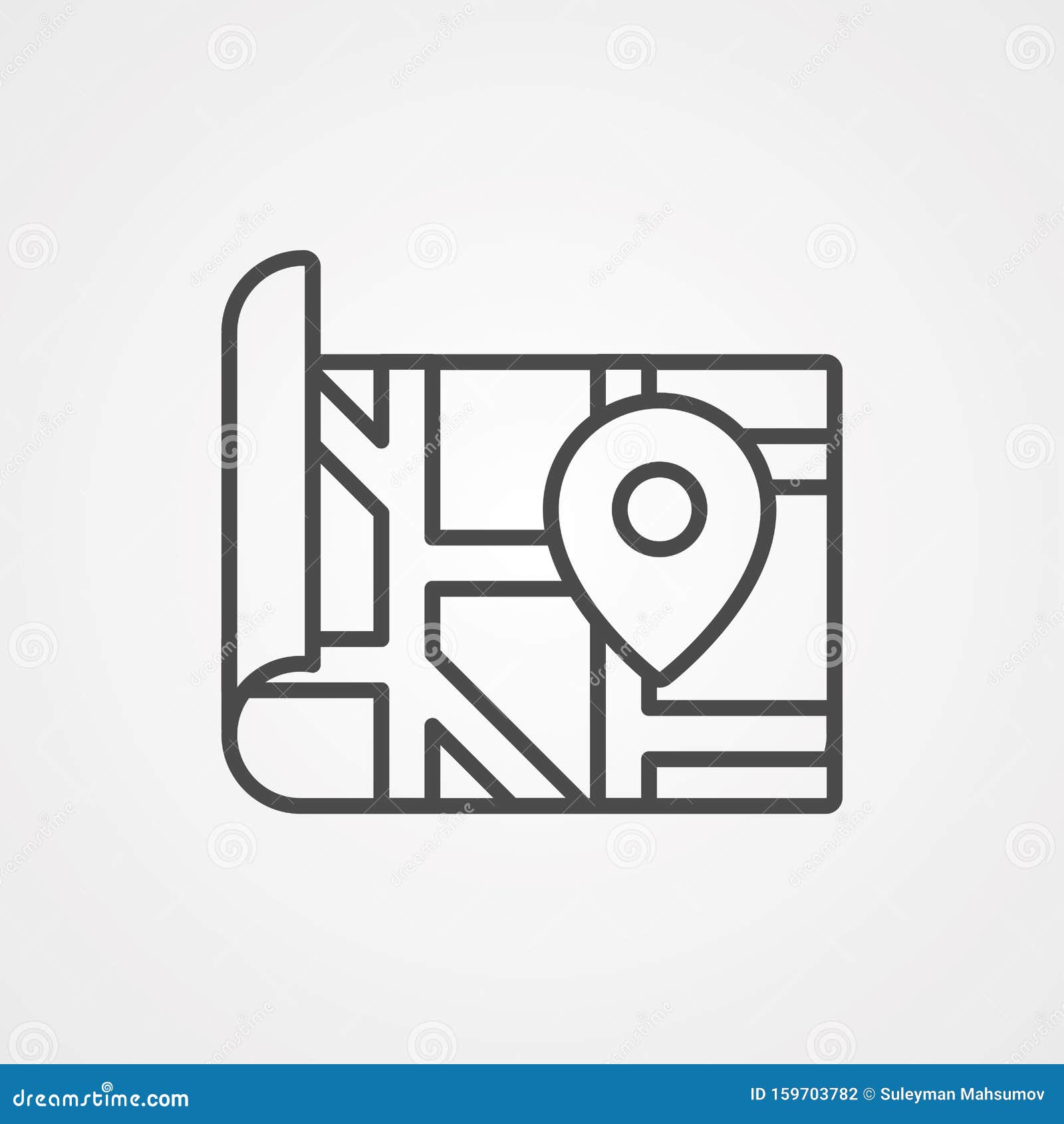 Map Vector Icon Sign Symbol Stock Illustration - Illustration of europe ...