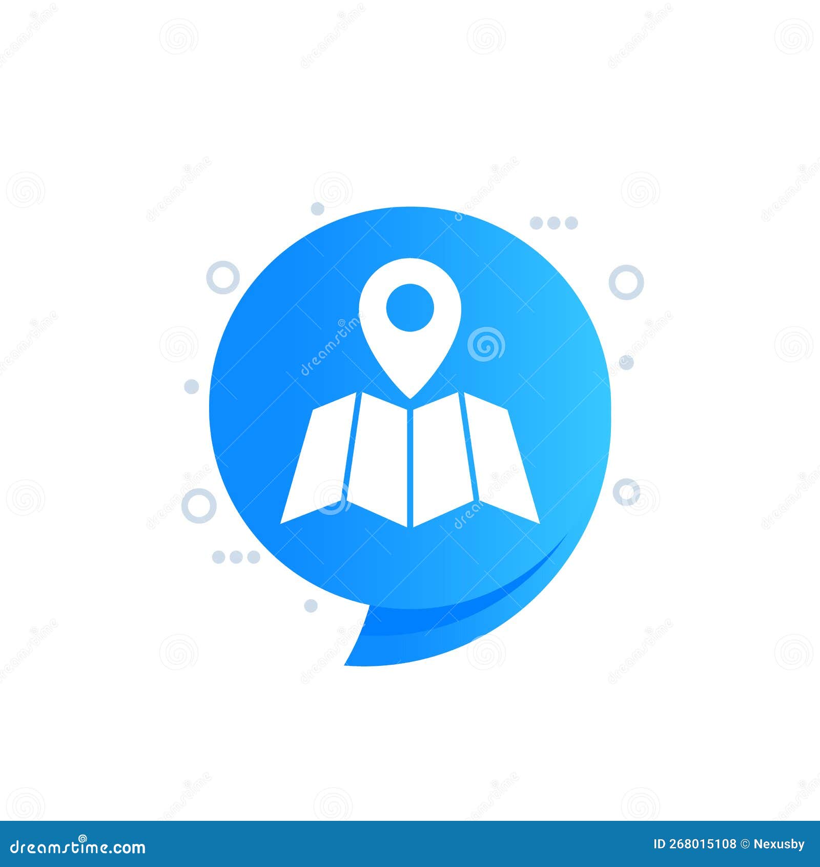 Map vector icon for web stock vector. Illustration of position - 268015108
