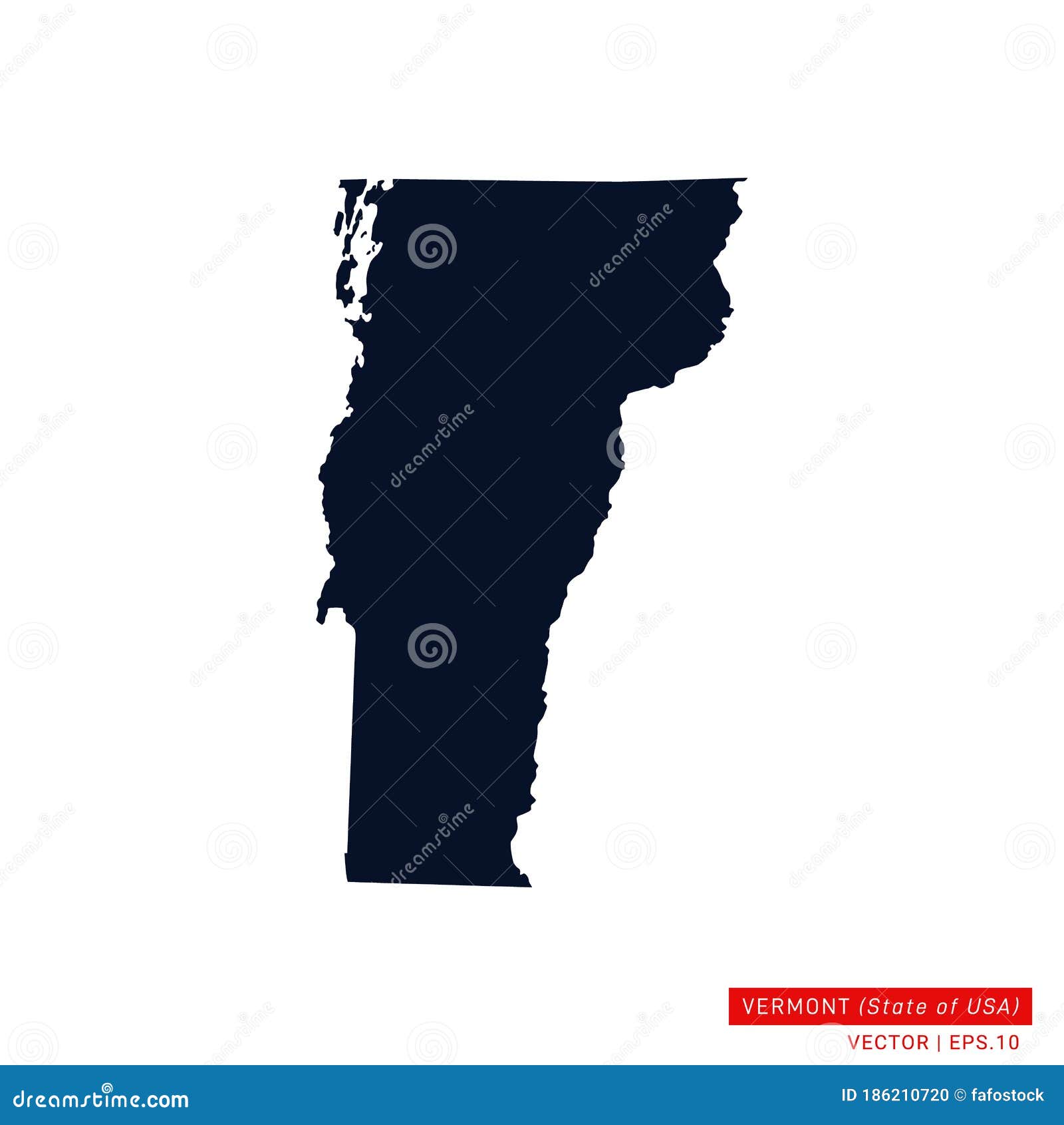 Vermont Vector American Poster. USA Travel Illustration. United States ...