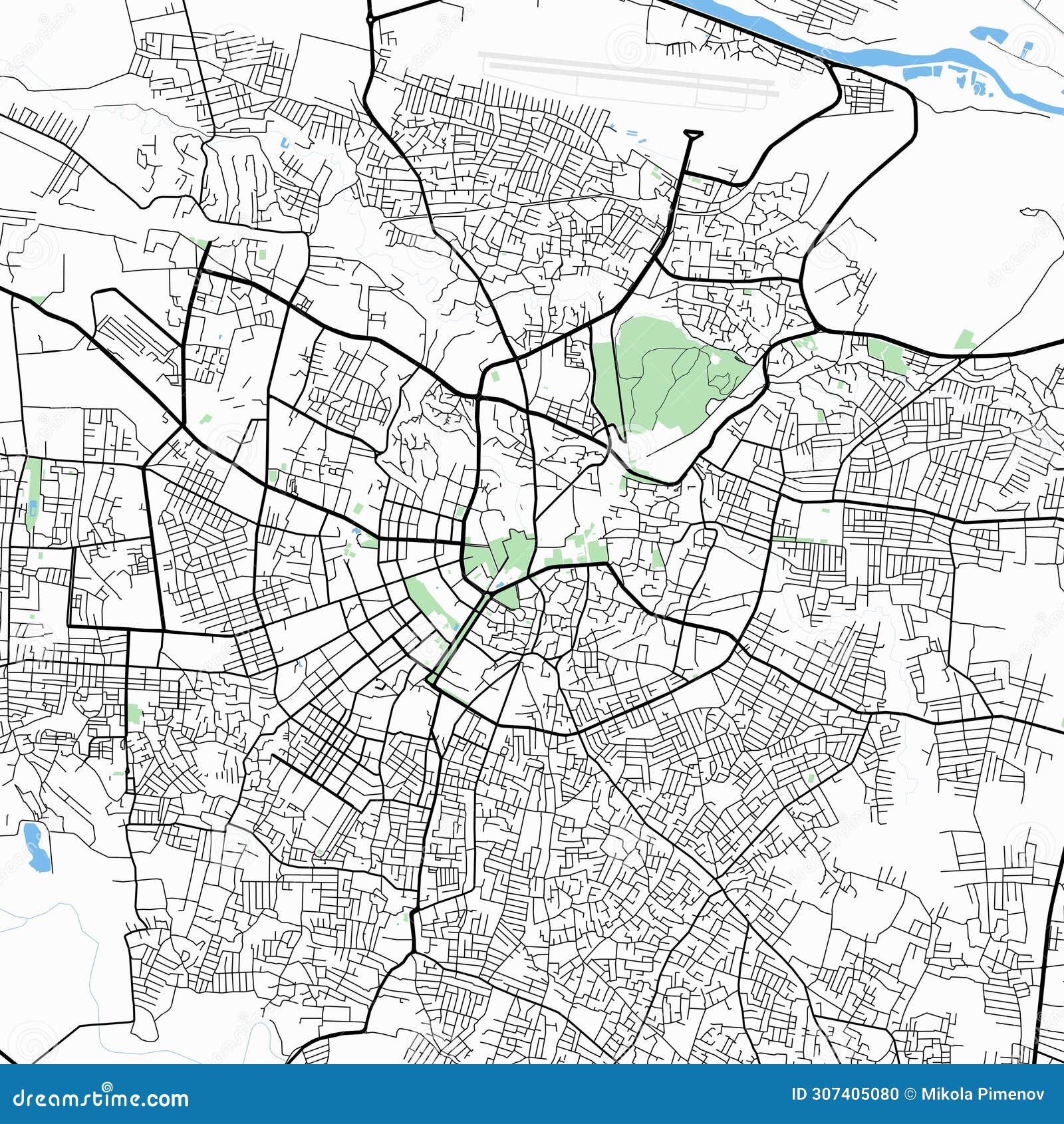 Map of the City of Samarkand. Stock Illustration - Illustration of line ...