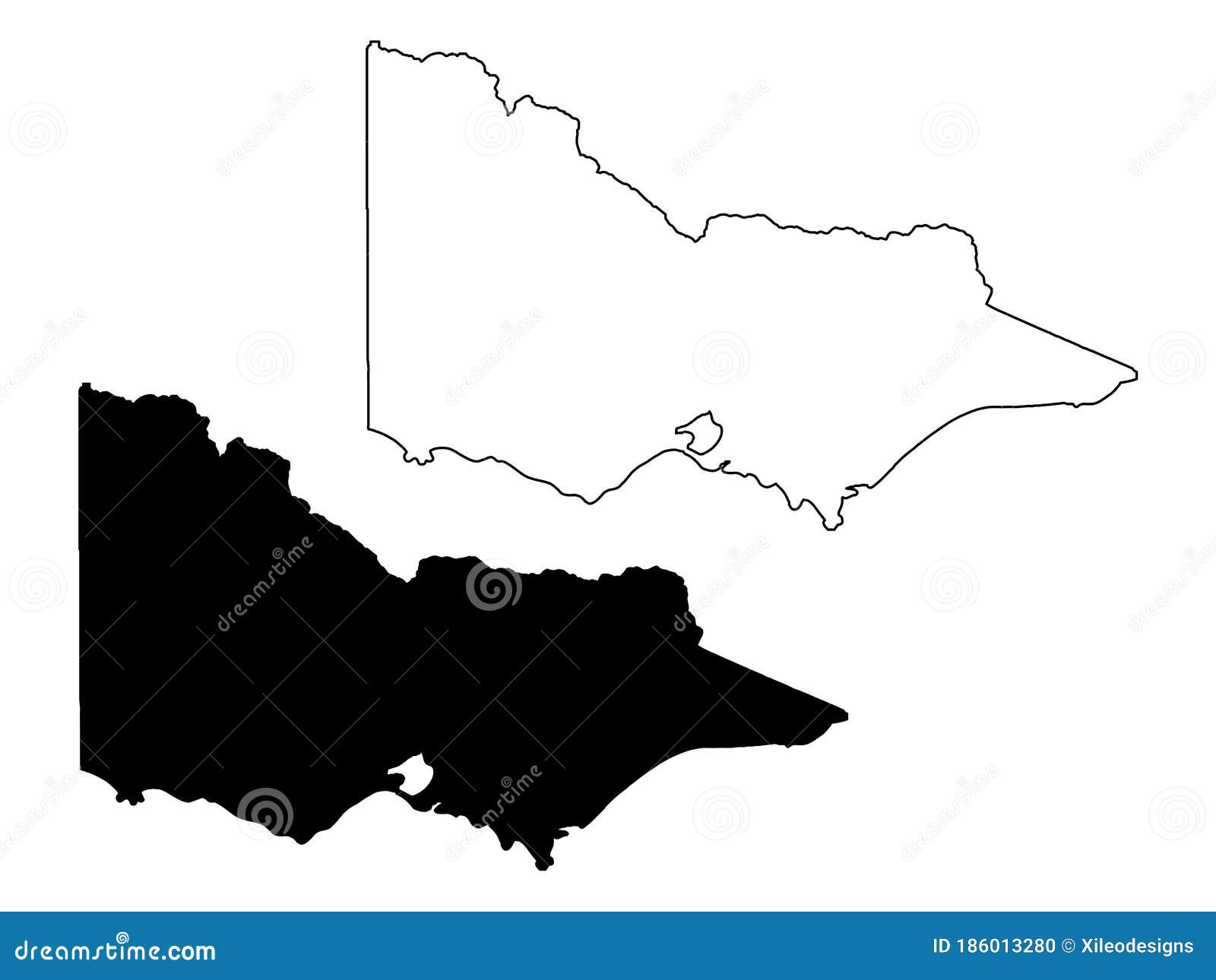 Victoria Australia Map Vector | CartoonDealer.com #124476668