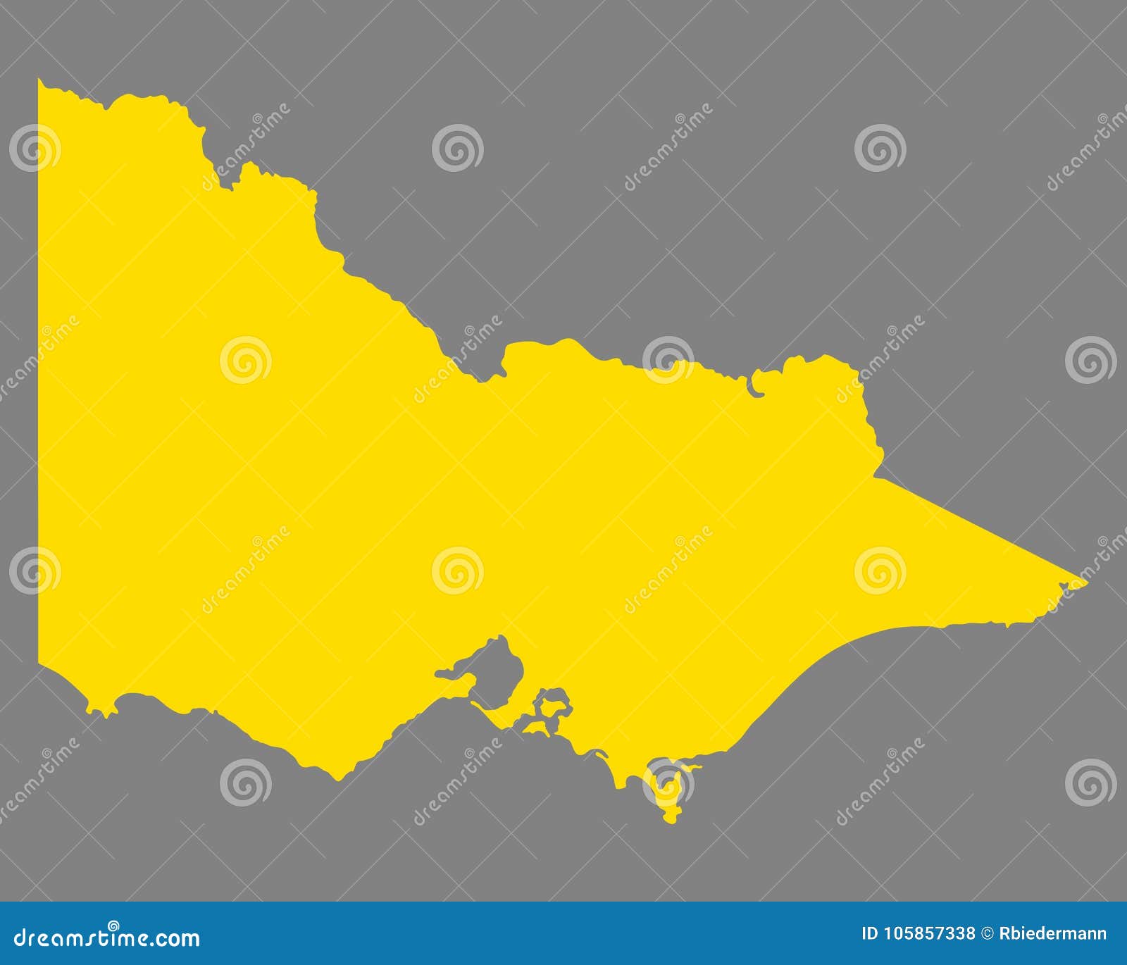 Map of Victoria stock vector. Illustration of gray, grey - 105857338