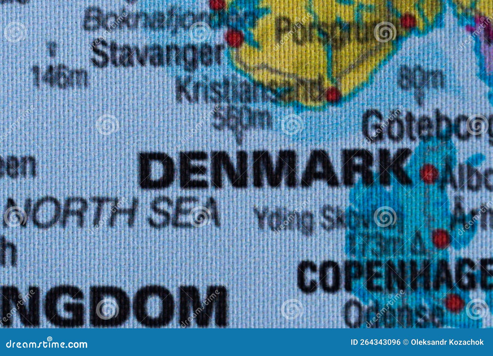 Map View of Denmark on a Geographical Globe. Stock Photo - Image of ...