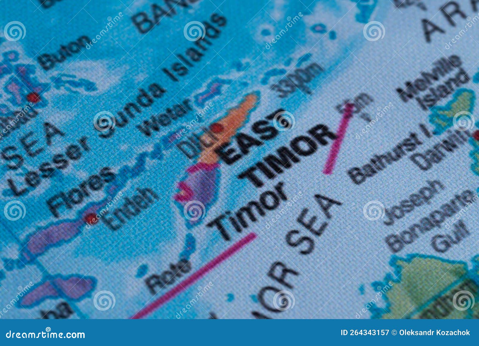 Map View of East Timor on a Geographical Globe. Stock Image - Image of ...