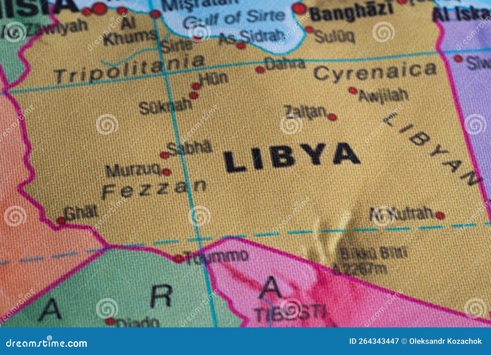 Map View of Libya on a Geographical Globe. Stock Image - Image of ...