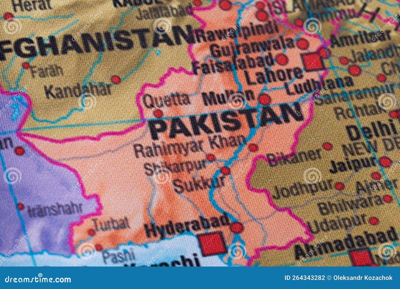 Map View of Pakistan on a Geographical Globe. Stock Photo - Image of ...