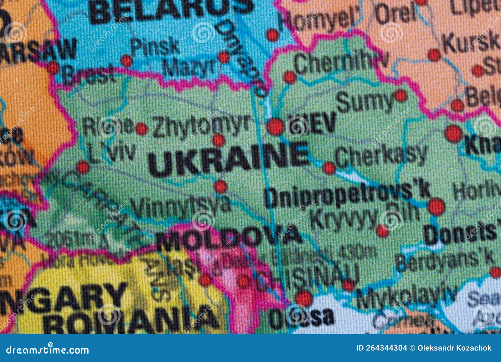 Map View of Ukraine on a Geographical Globe. Stock Photo - Image of ...