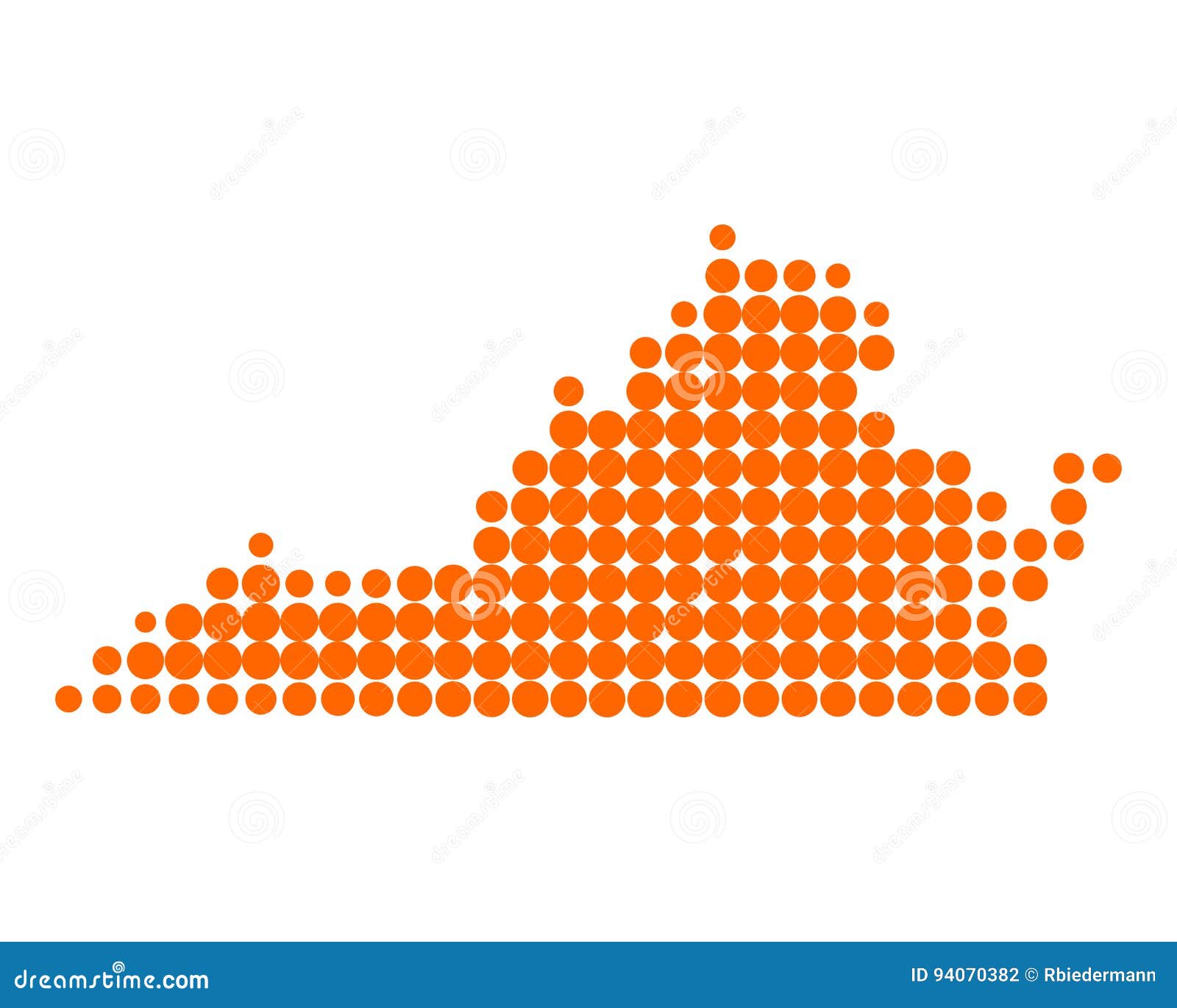 Map of Virginia stock vector. Illustration of states - 94070382