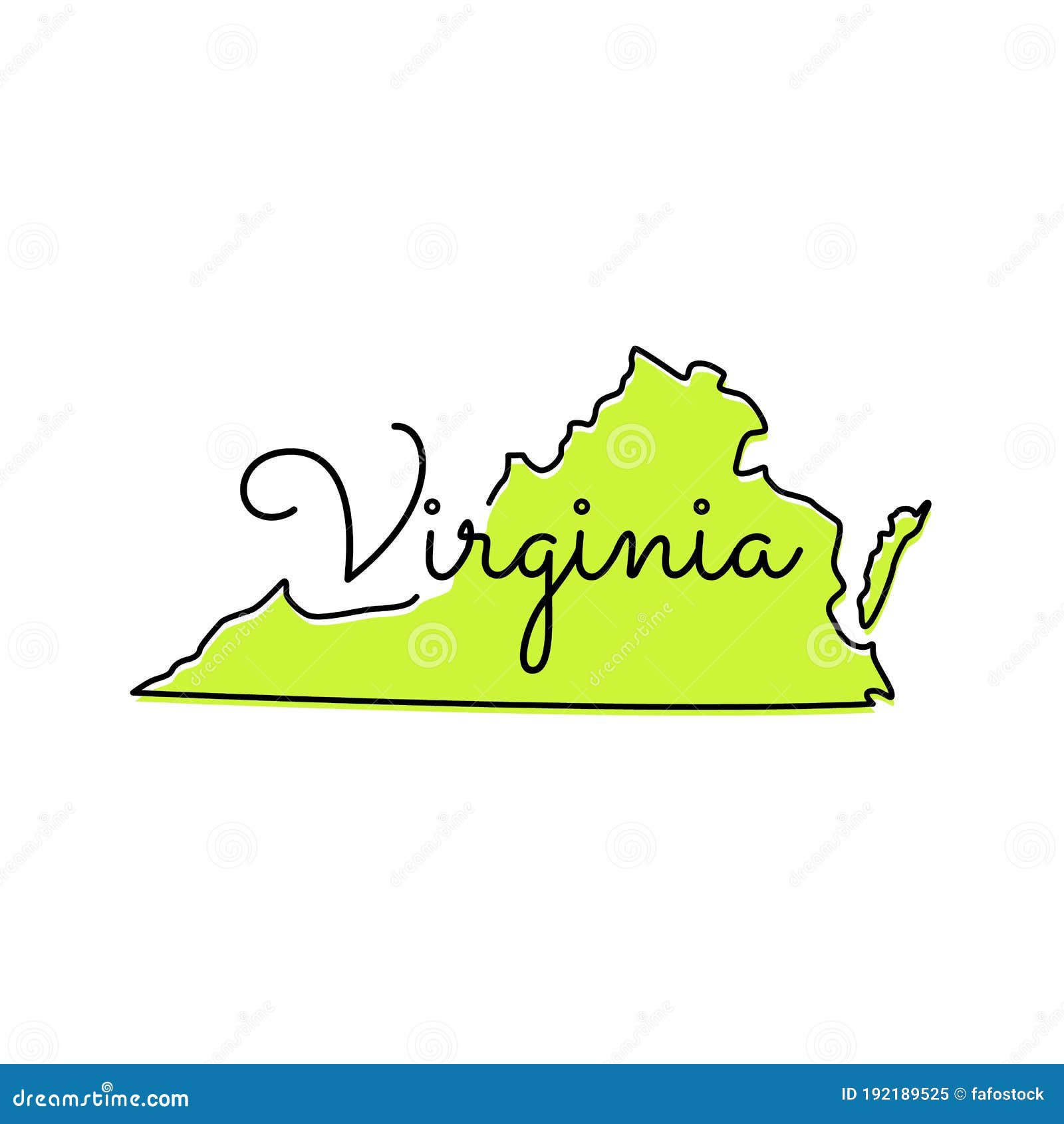 Map of Virginia Vector Design Template. Stock Vector - Illustration of ...