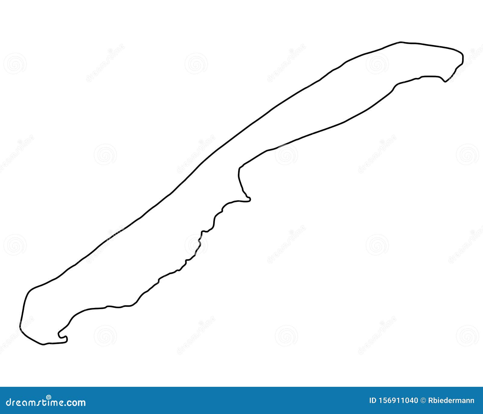 Map of Vlieland stock vector. Illustration of isolated - 156911040