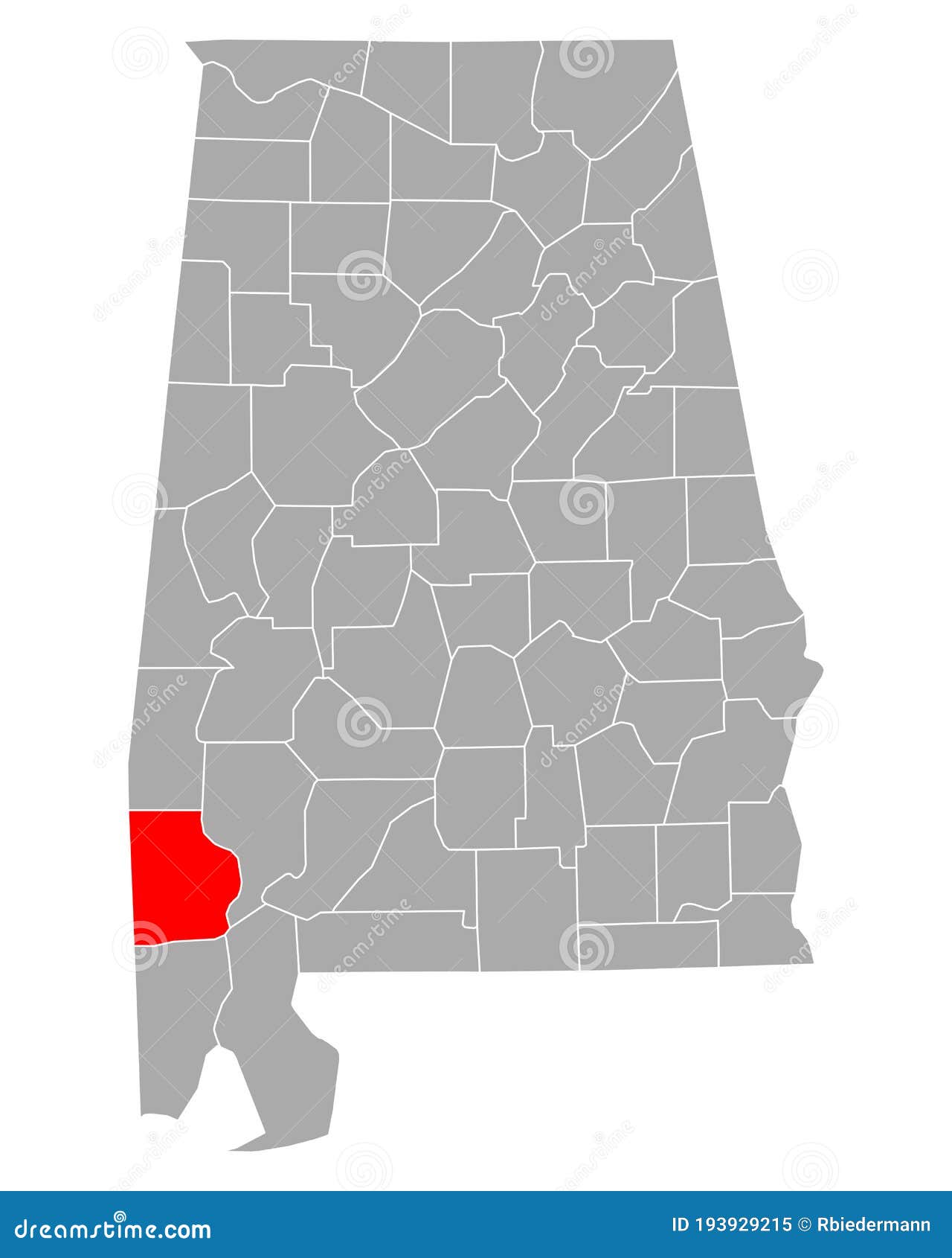 Map of Washington in Alabama Stock Vector - Illustration of location ...