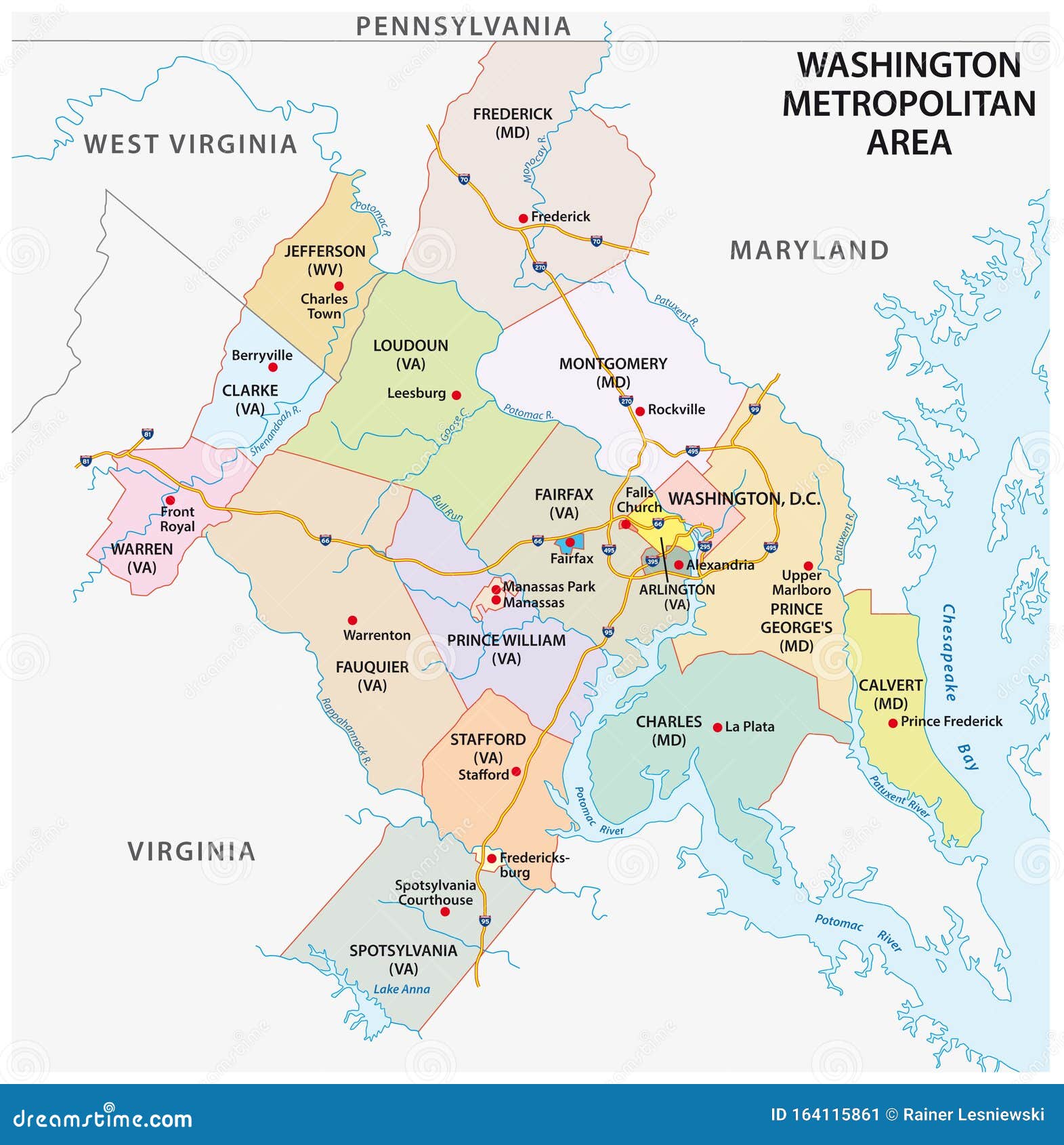 Map of Washington DC Metropolitan Area is the Metropolitan Area Based ...