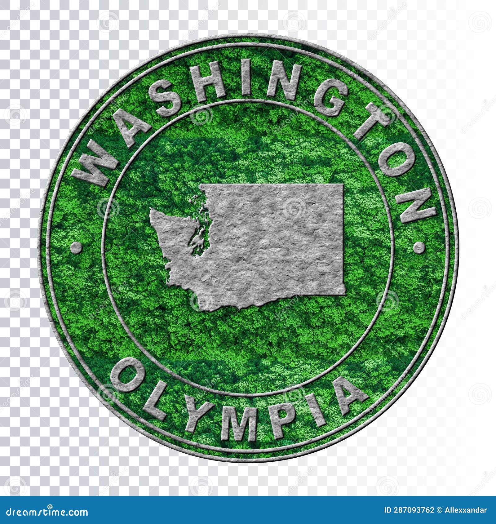 Map of Washington, Environment Concept, Co2 Emission Concept Stock ...