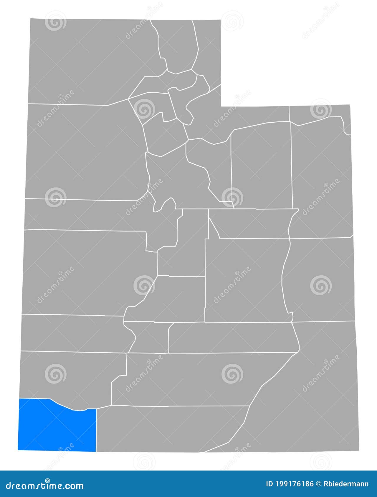 Map of Washington in Utah stock vector. Illustration of grey - 199176186