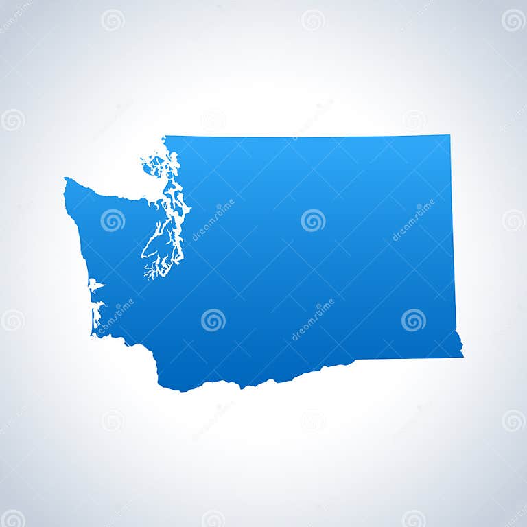 Map of the Washington stock vector. Illustration of america - 206475998