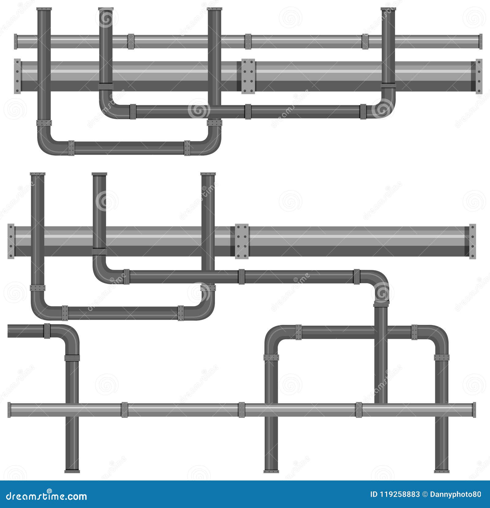 A Map of Water Pipe Systems Stock Vector - Illustration of connection ...