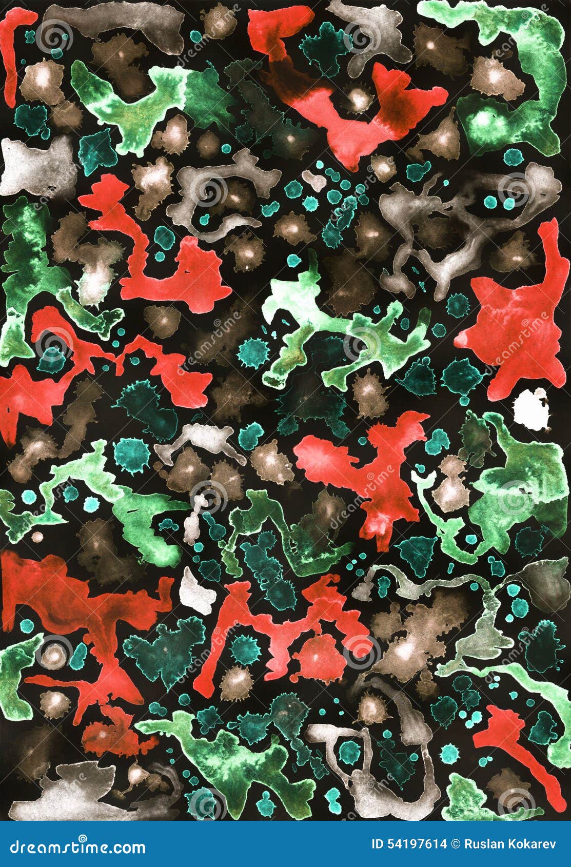 Map of watercolor stains. stock illustration. Illustration of ...