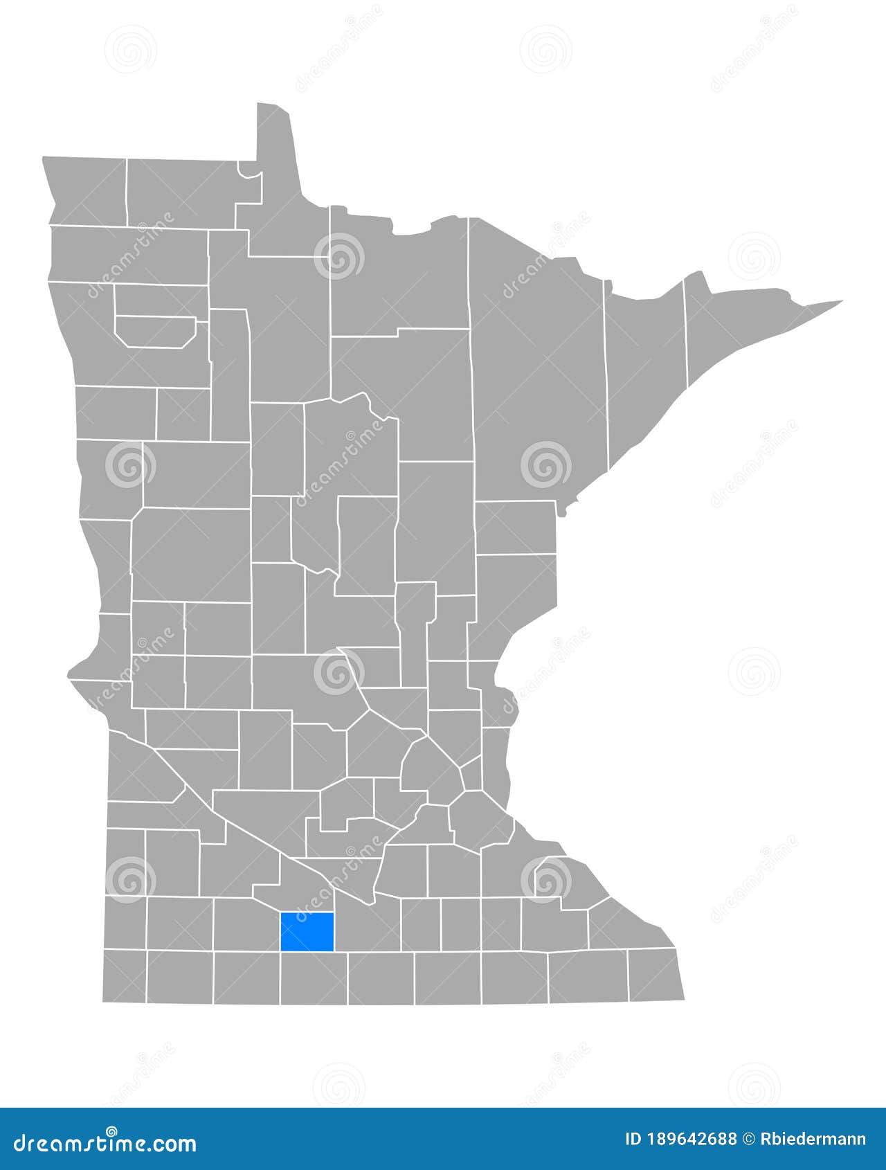 Map of Watonwan in Minnesota Stock Vector - Illustration of minnesota ...