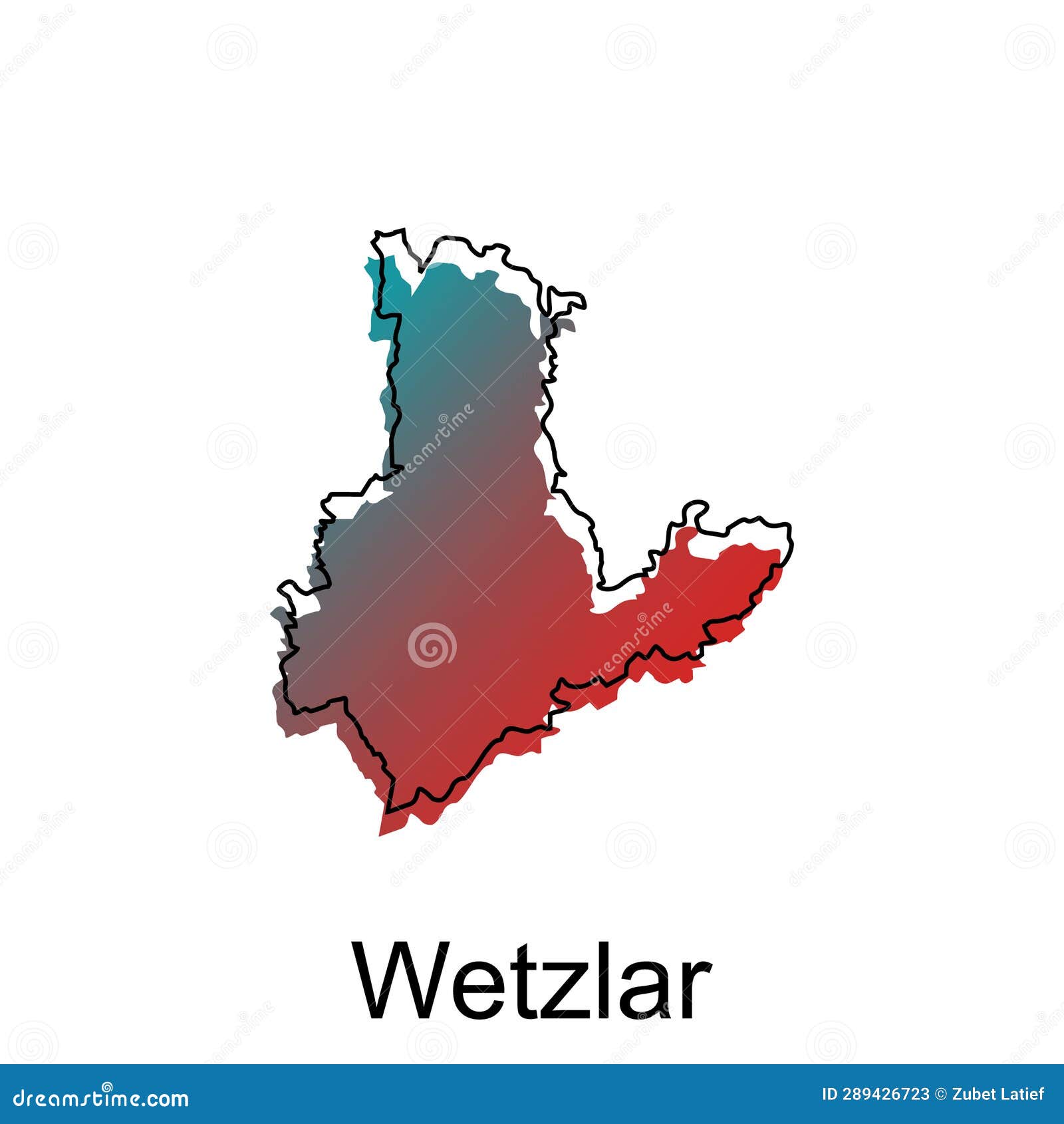 Flag Of Wetzlar Of Lahn-Dill In Hesse The Land Of Germany Royalty-Free ...