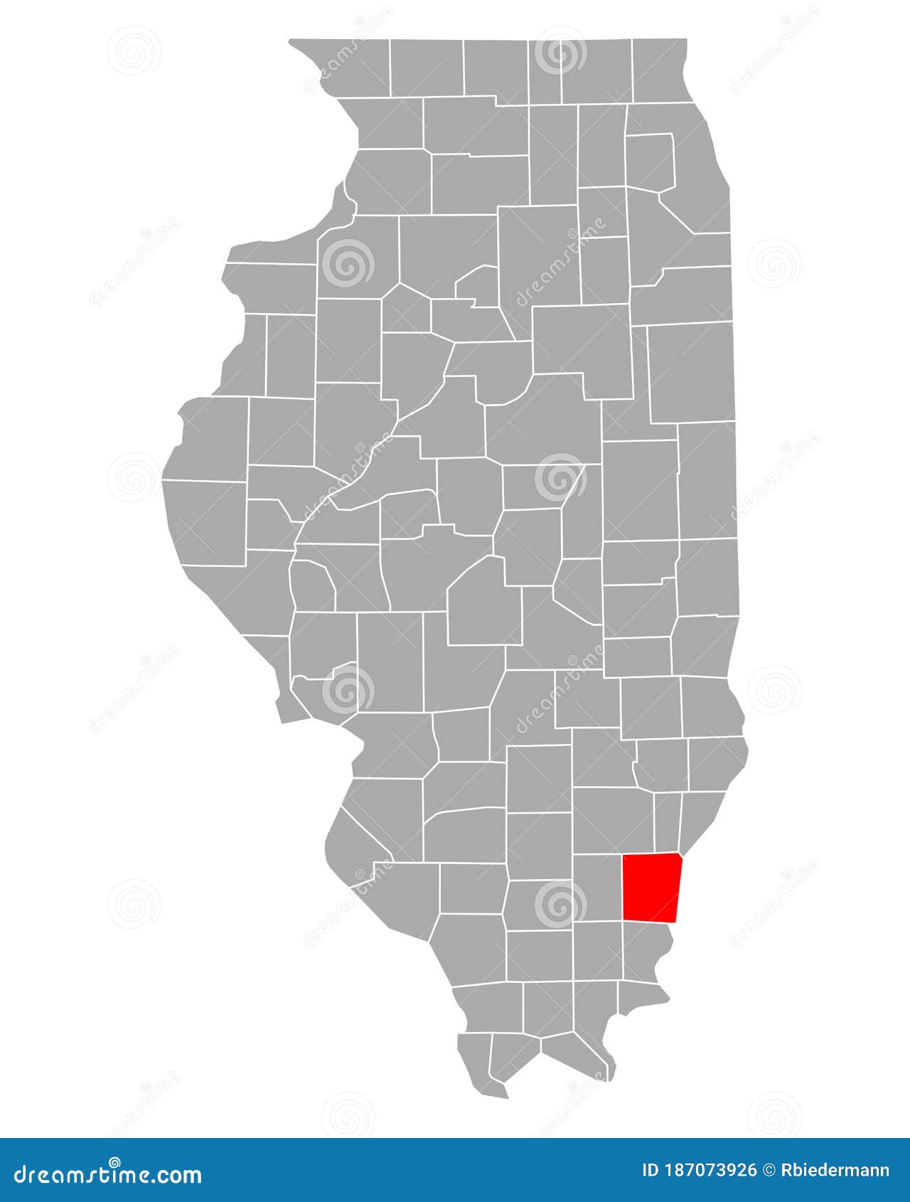 Map of White in Illinois stock vector. Illustration of region - 187073926