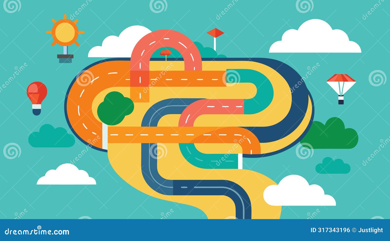 A Map with a Winding and Convoluted Road Representing the Challenges of ...