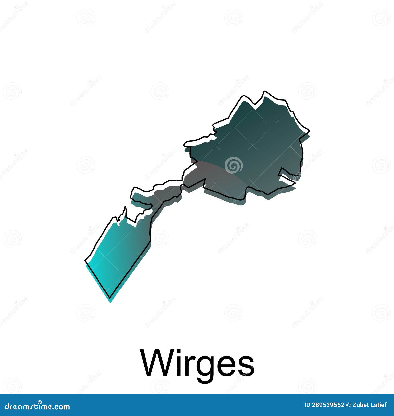 Map of Wirges Design Template, Vector Illustration of Map Germany on ...