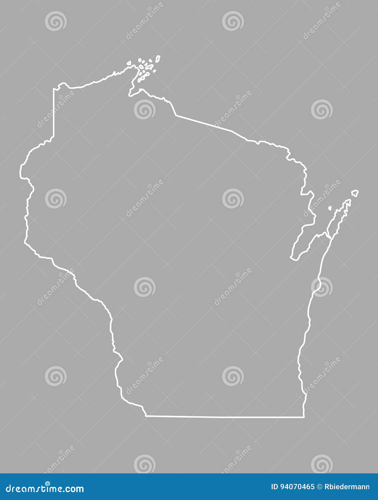 Map of Wisconsin stock vector. Illustration of geography - 94070465