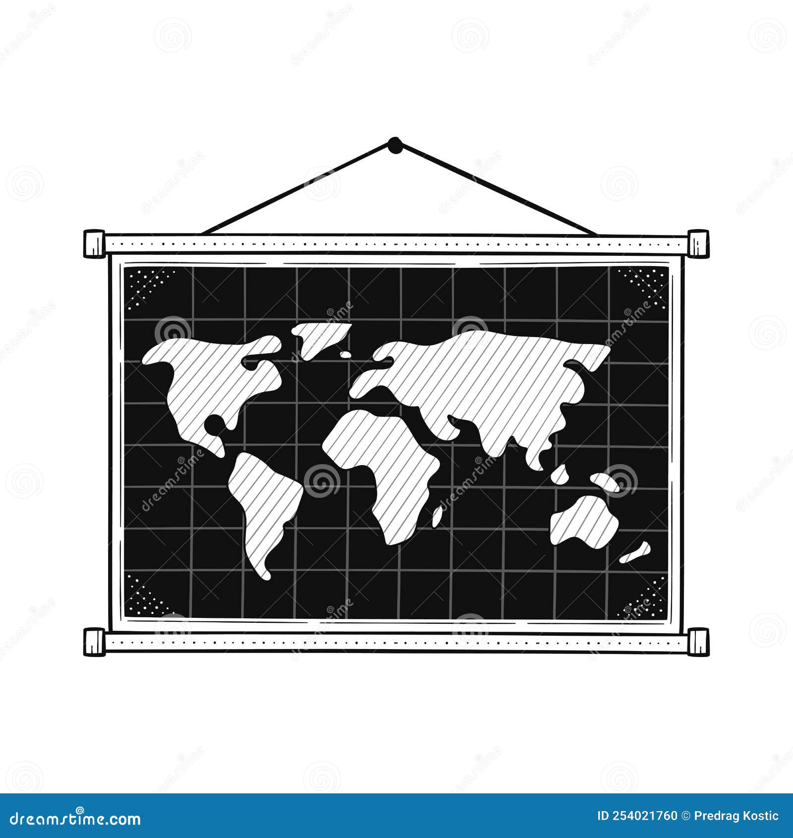 Map of word poster stock illustration. Illustration of cartoon - 254021760