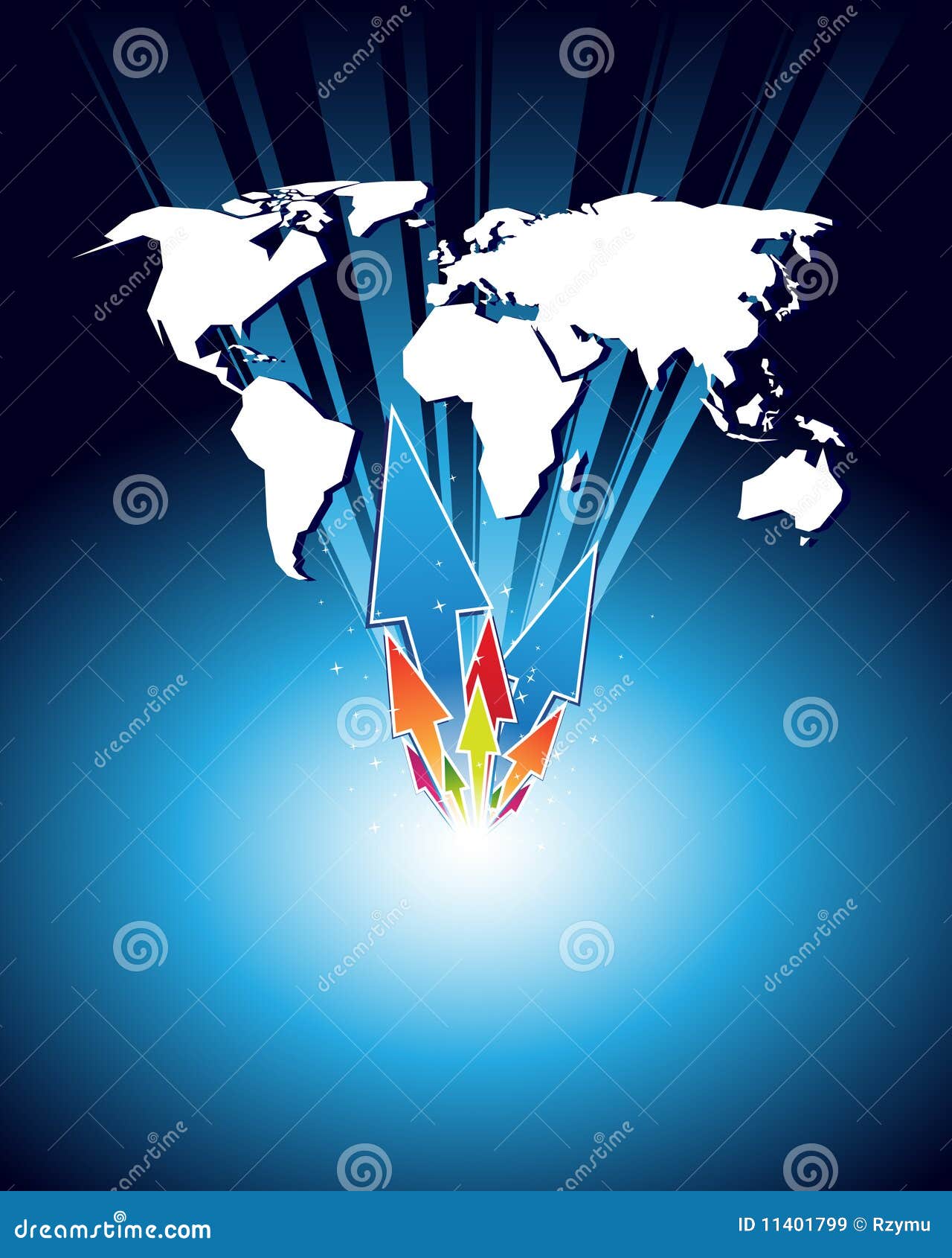 Map of the world stock vector. Illustration of letterhead - 11401799