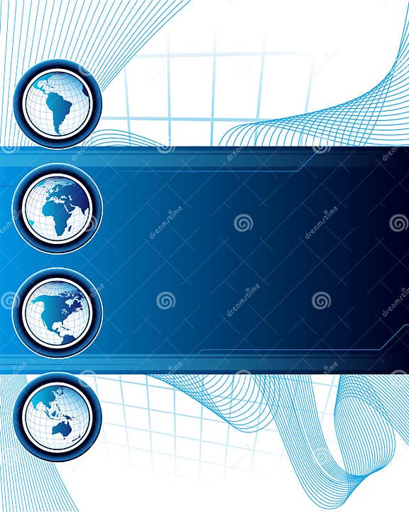 Map of the world stock vector. Illustration of letterhead - 13238898