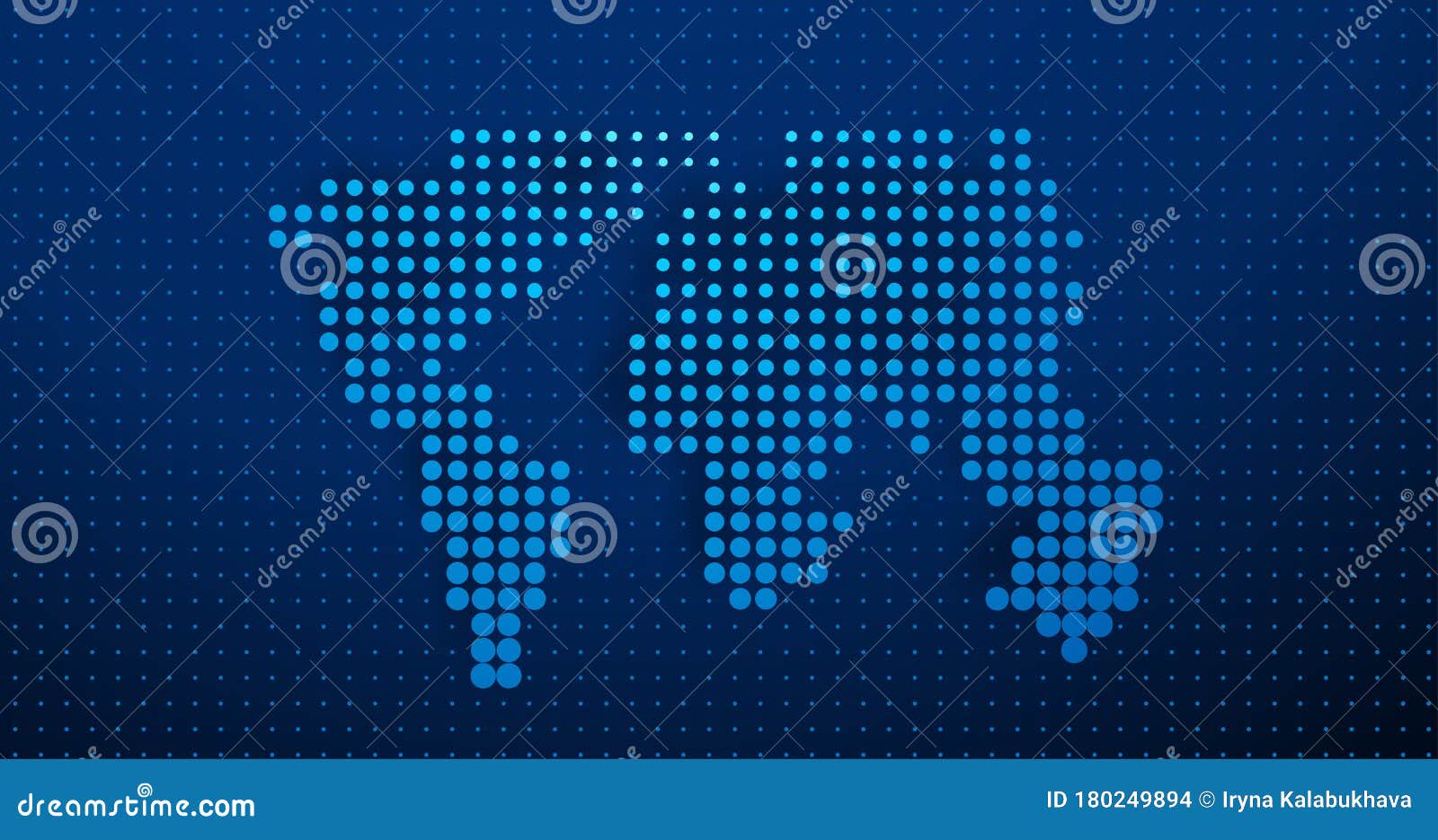 Blue dotted world map stock illustration. Illustration of north - 180249894