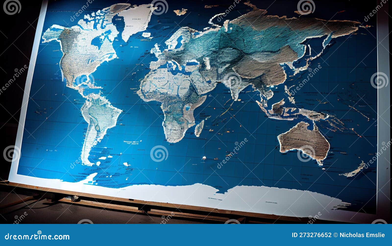 Map of world ai generated stock illustration. Illustration of pacific ...