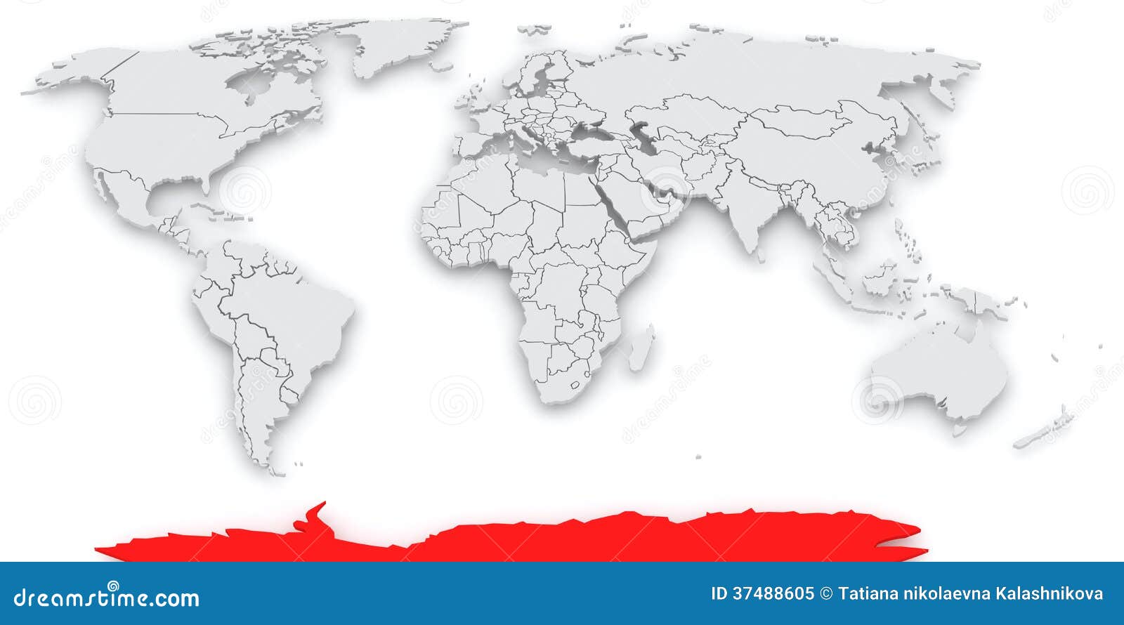 Show Antarctica On World Map - United States Map
