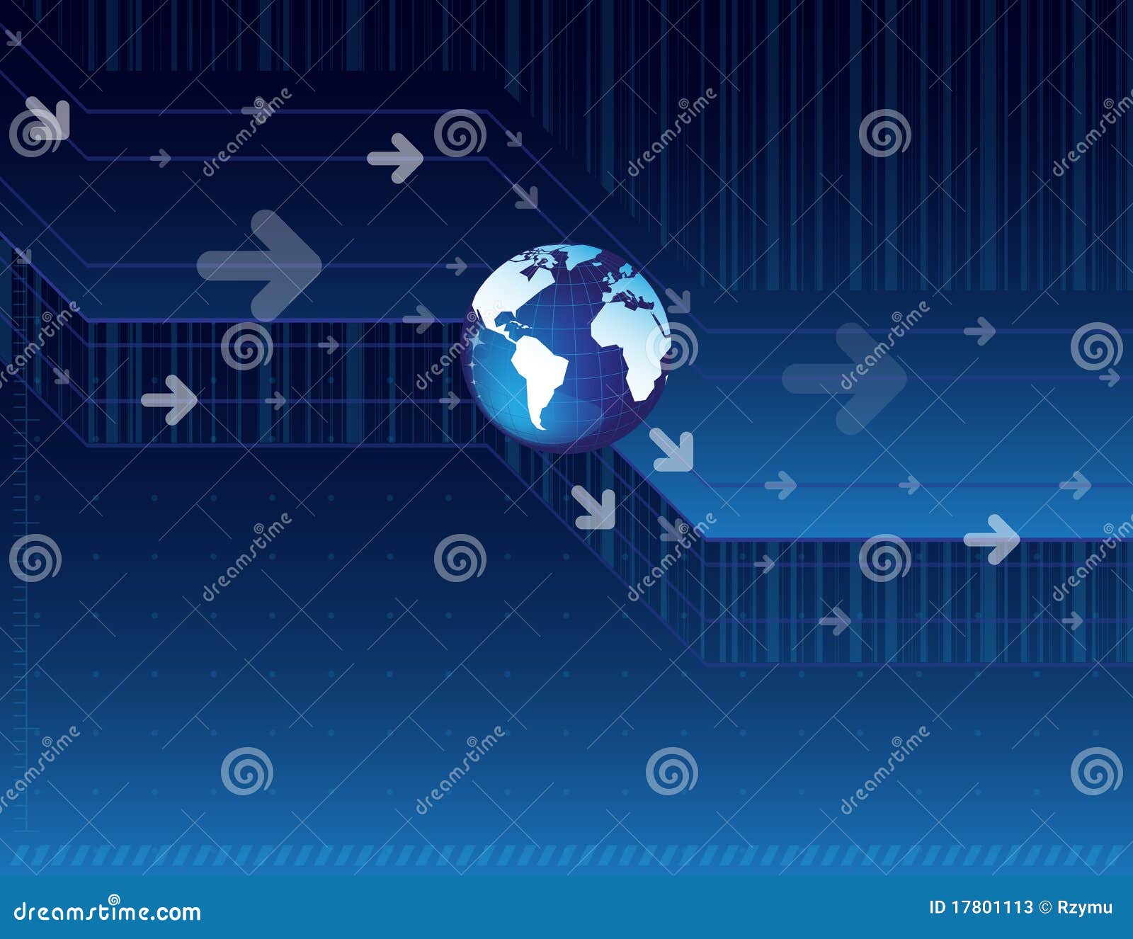 Map of the World and Arrows Stock Vector - Illustration of graphic ...