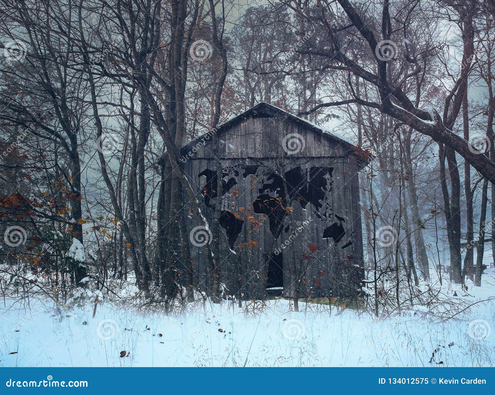Map of world on barn stock image. Image of landscape - 134012575