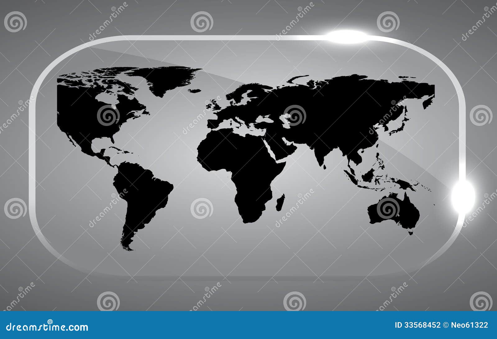 Map world Black stock vector. Illustration of communication - 33568452