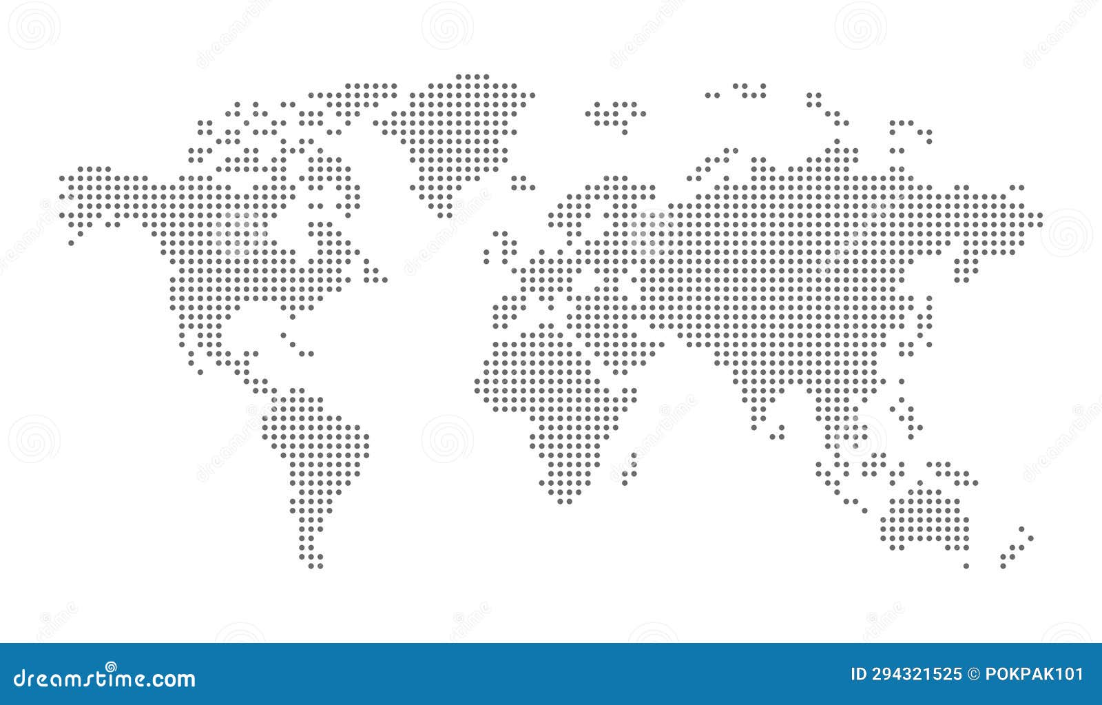 Map of the World - Black Dots Stock Vector - Illustration of silhouette ...