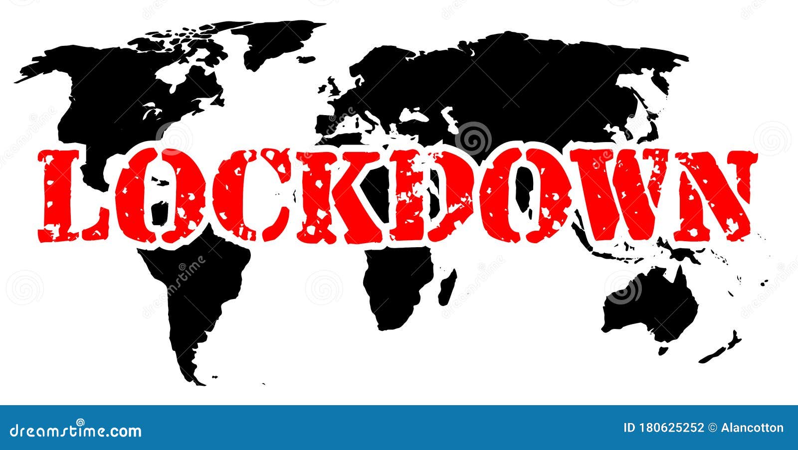 World in Lockdown stock vector. Illustration of covid - 180625252