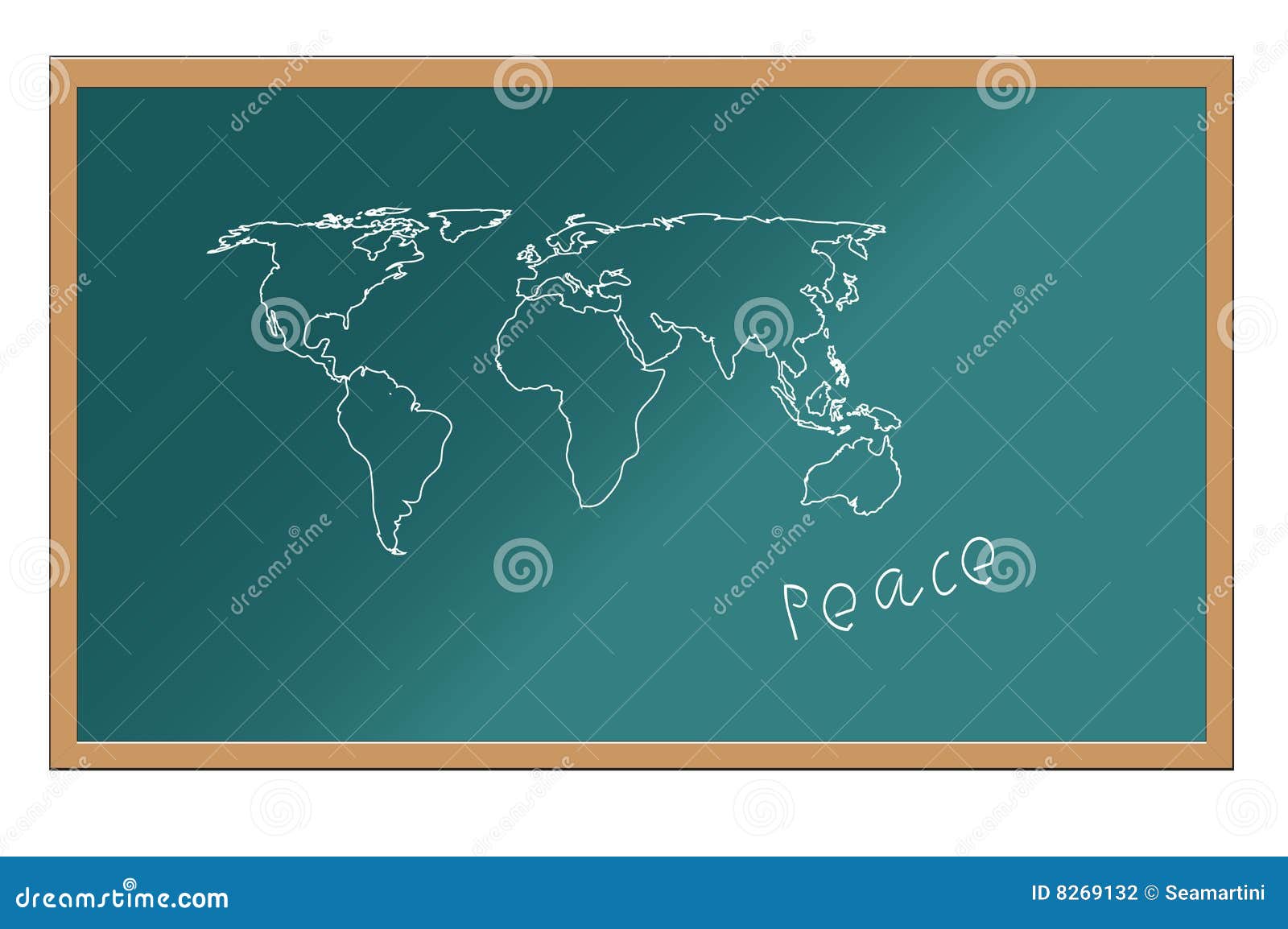 Map of world on board stock vector. Illustration of symbol - 8269132